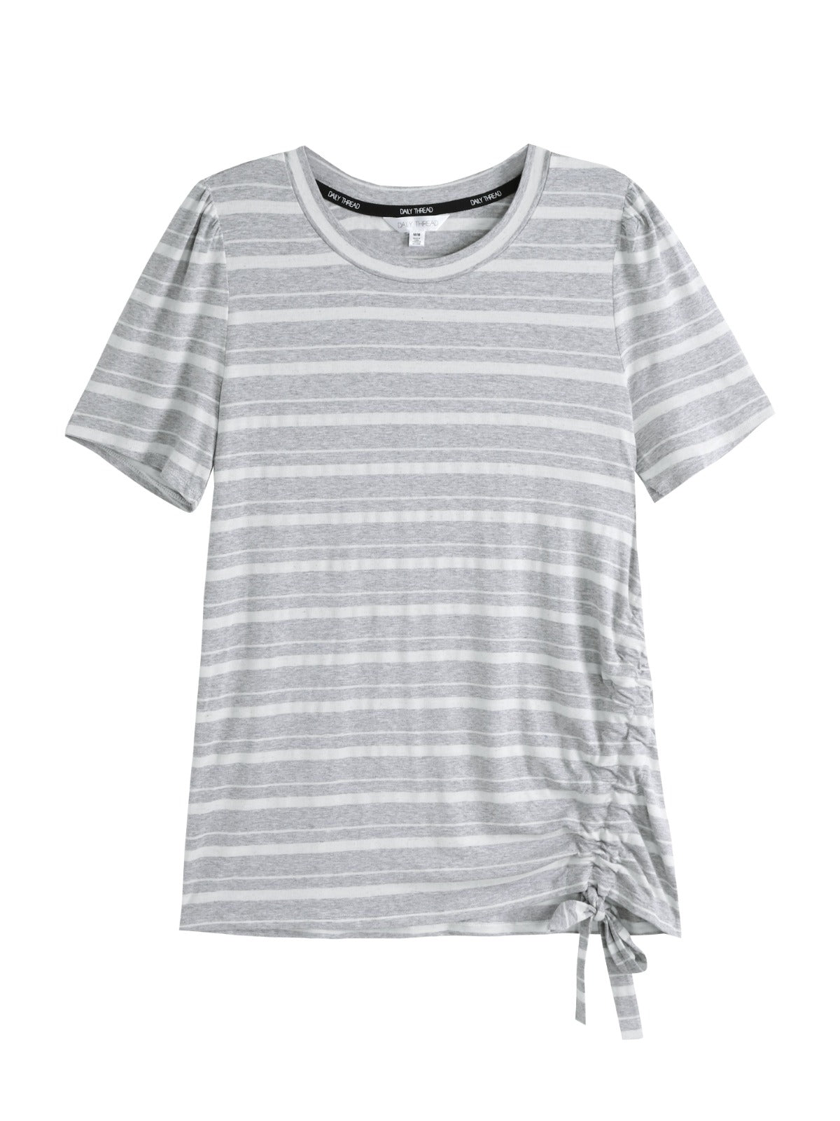 Daily Thread Stripe Ruched Side Tee – 89th & Madison
