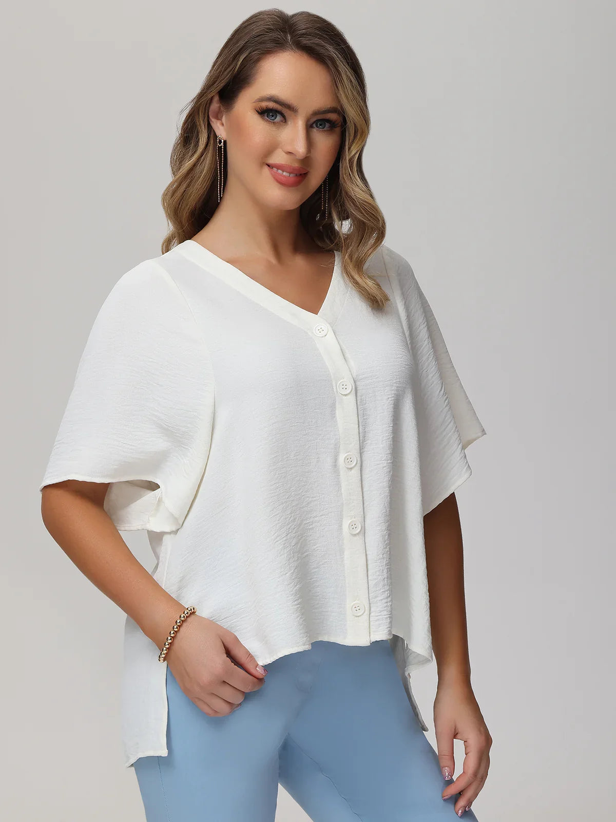 89th & Madison Button Front blouse